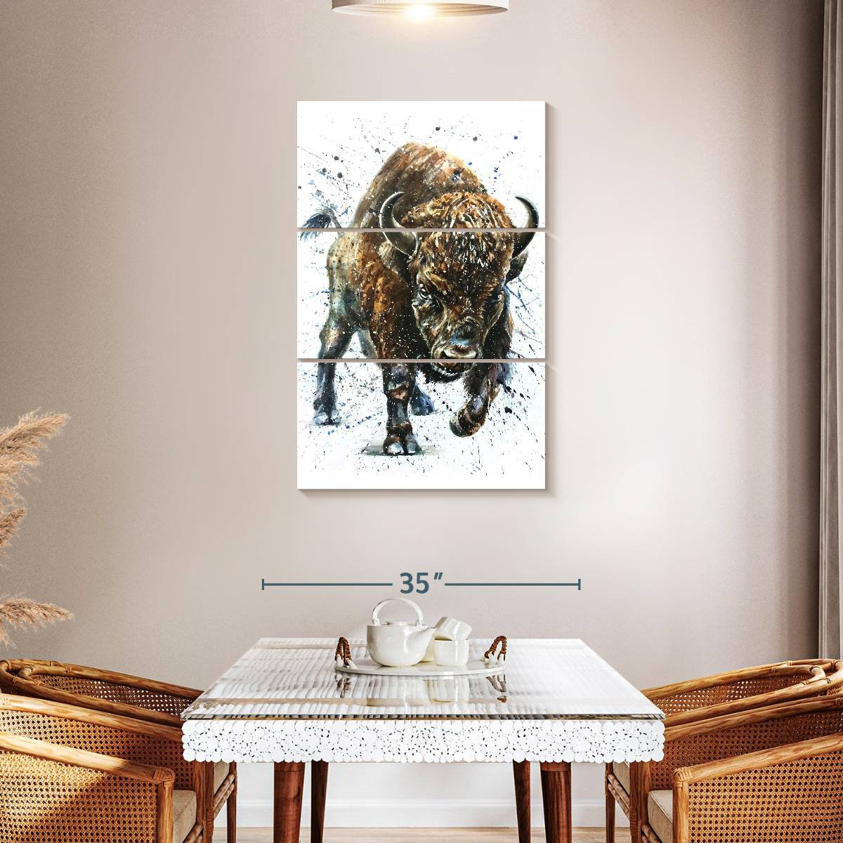 Ebern Designs Brampt Fierce Wild Buffalo | Wayfair