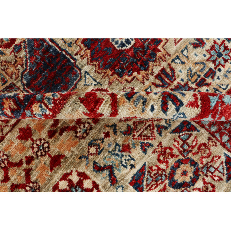 Bokara Rug Co., Inc. Aryana Handwoven High-Quality Red/Blue/Ivory Area ...