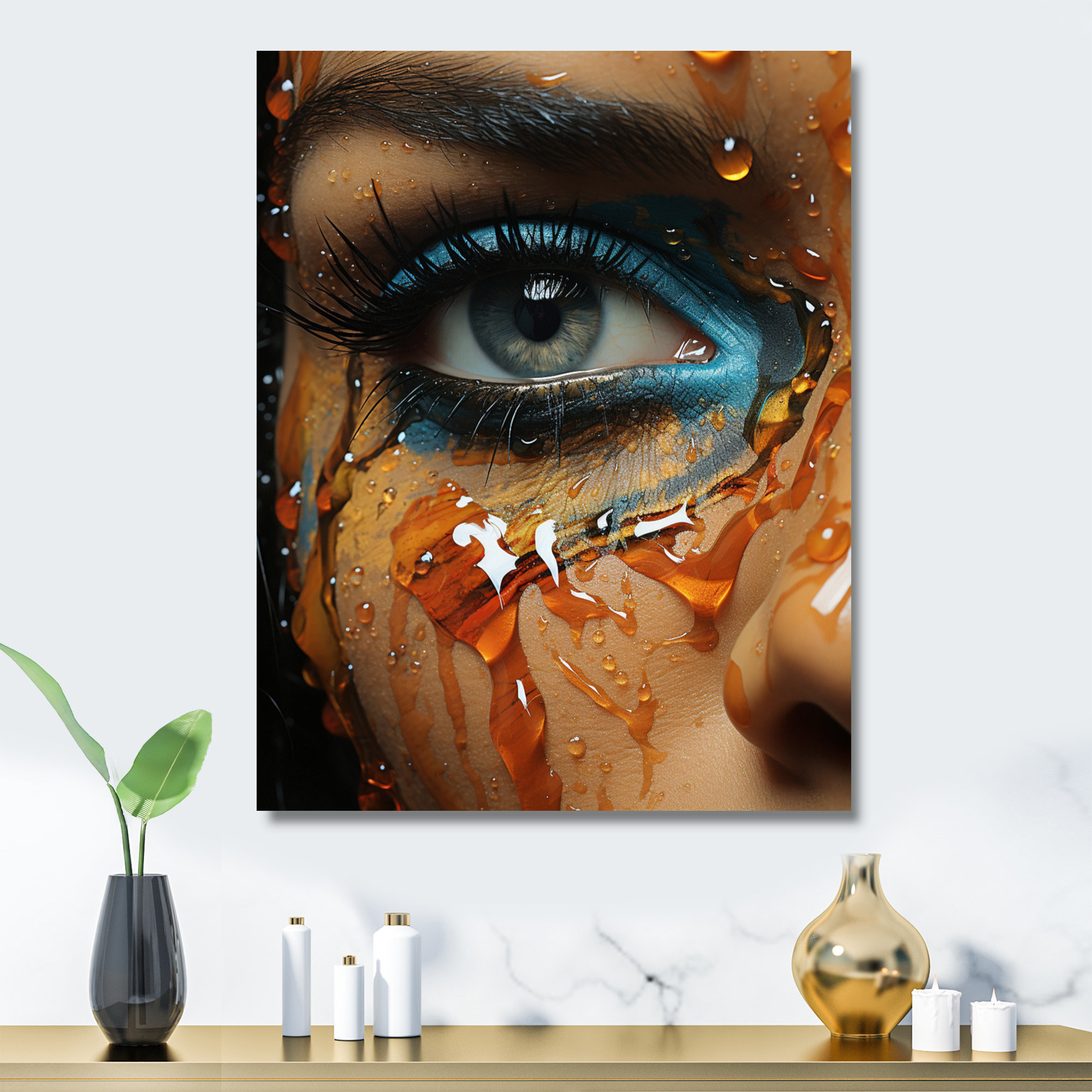 Winston Porter Colorful Woman Eye Crying III - Fashion Woman Metal Wall ...