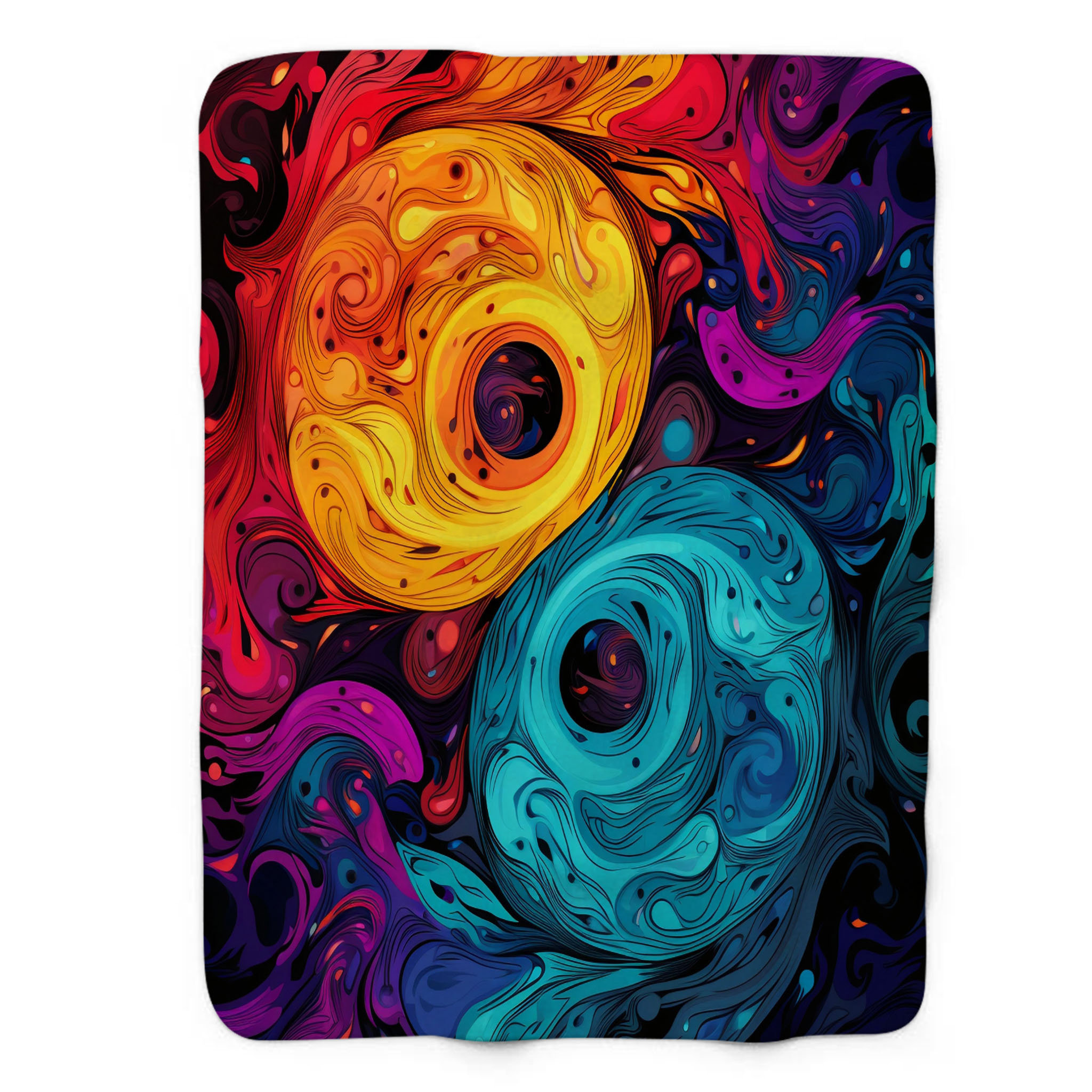MentionedYou Yin Yang Balance Art - 1 pièce Sherpa Premium - Wayfair Canada
