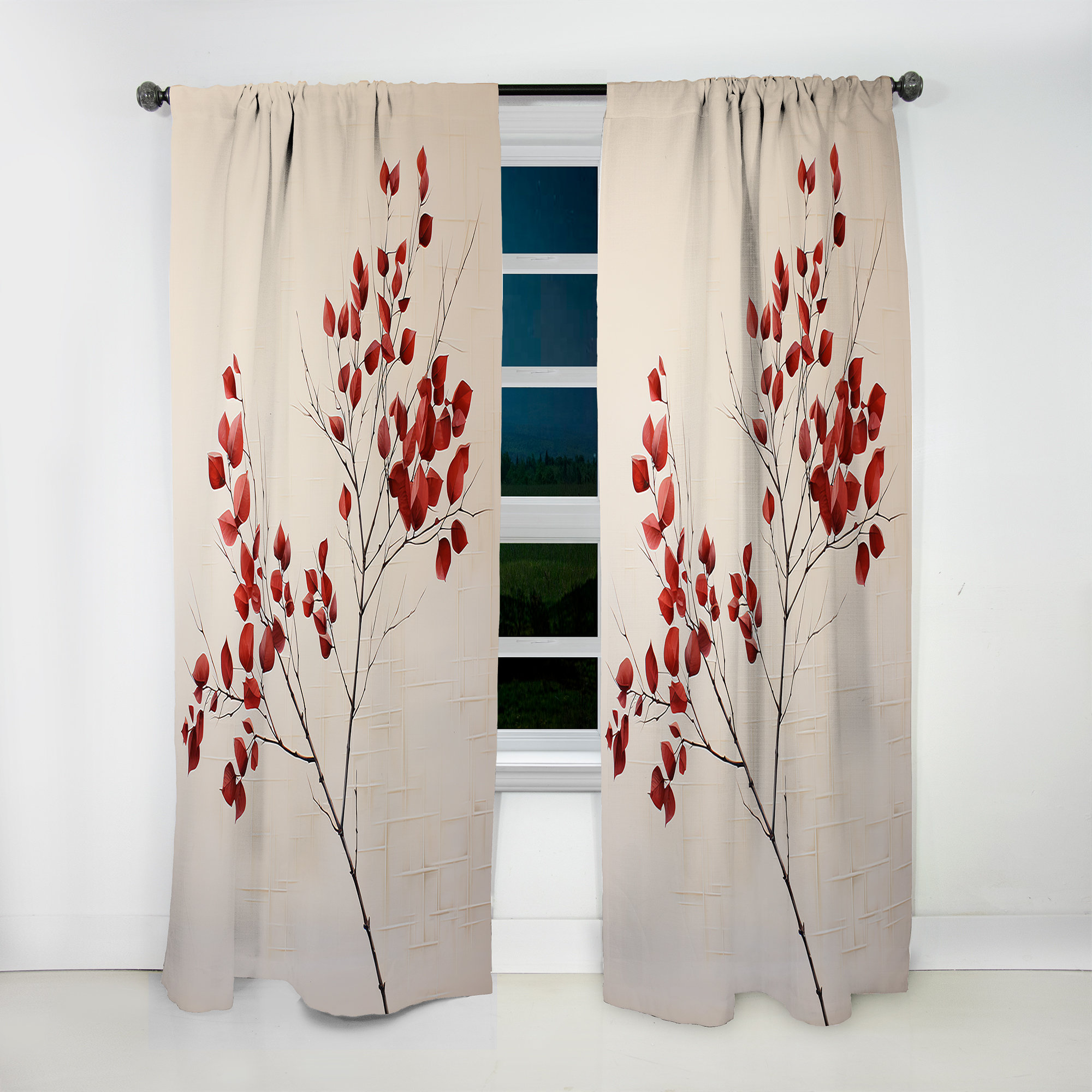 Design Art Minimalist Garnet Grace Leafy Dreamscape I - Leaves Floral ...