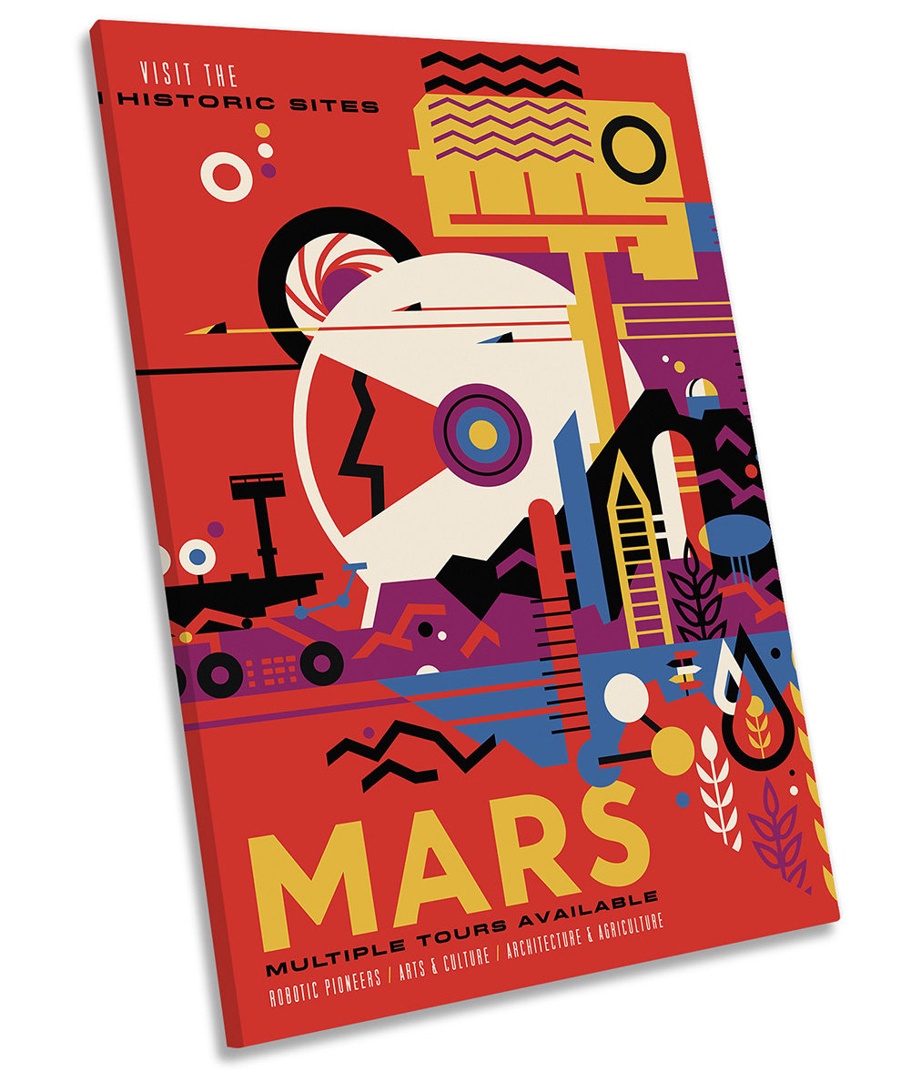 Happy Larry Mars Tours NASA Space Tourism - Wrapped Canvas Graphic Art ...