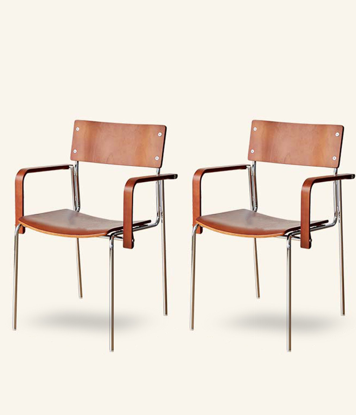 HOBULT Solid Wood Dining Chair Retro Small Apartment Back Stool | Wayfair