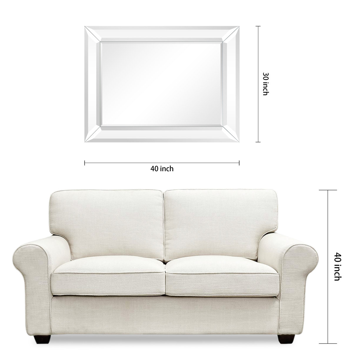 Mercer41 Lulubell Rectangle Glass Panel Frame Wall Mirror | Wayfair