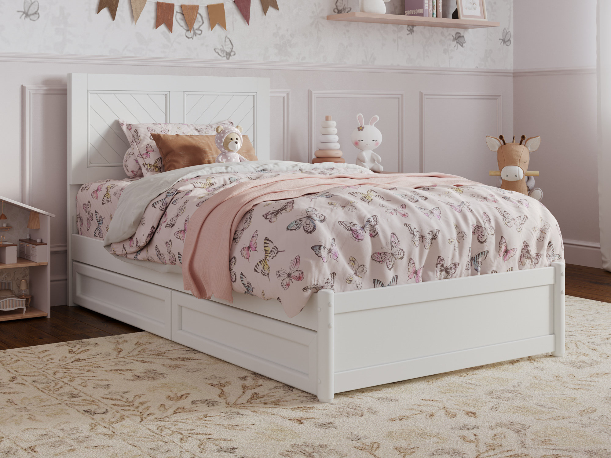 Red Barrel Studio® Lamarkus Solid Wood Storage Platform Bed with ...