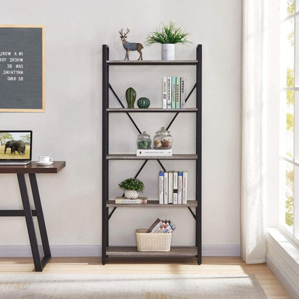 Ameriwood 5 Tier Industrial Bookshelf | Wayfair