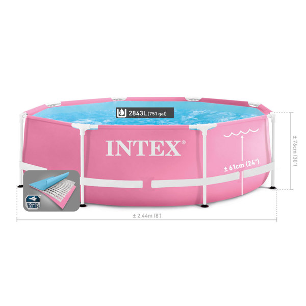 Intex 2.5ft x 8ft Plastic Frame Set Pool & Reviews | Wayfair
