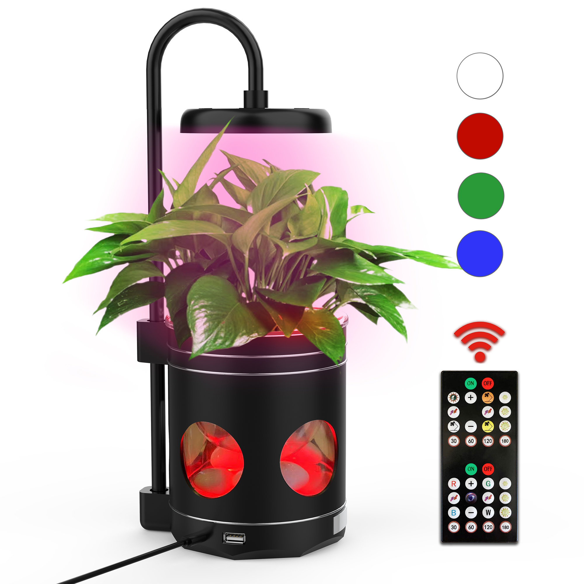 Hansen 4 In 1 Smart Full Spectrum Led Plant Grow Lights Desk Table Lamp ...