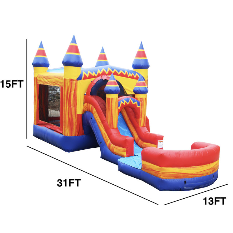 JumpOrange Superhero Commercial Grade Bounce House Water Slide for Kids ...