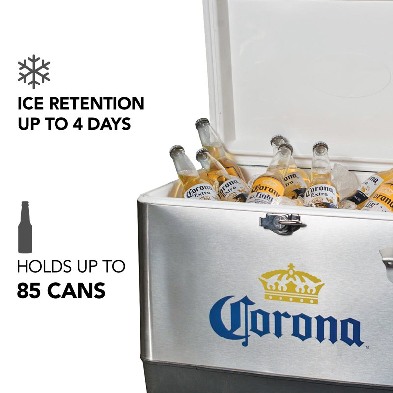 Koolatron Corona Ice Chest Cooler with Bottle Opener, 51L (54 qt), 85 ...