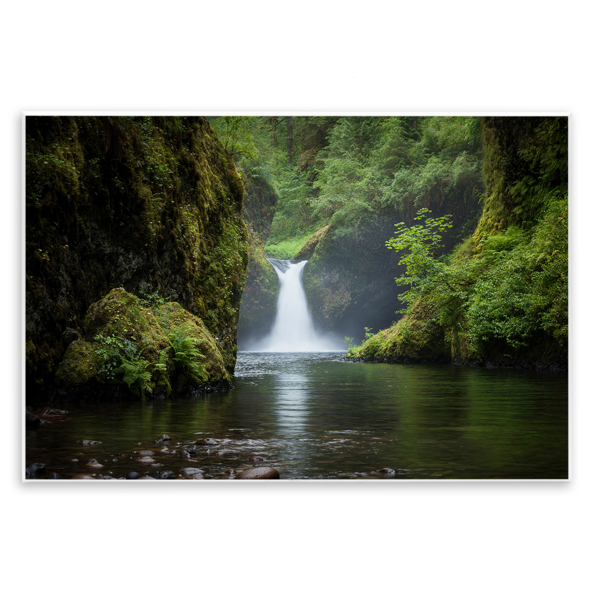 Ebern Designs Peaceful Waterfall Creek Wall Plaque Art by Richard Wong ...