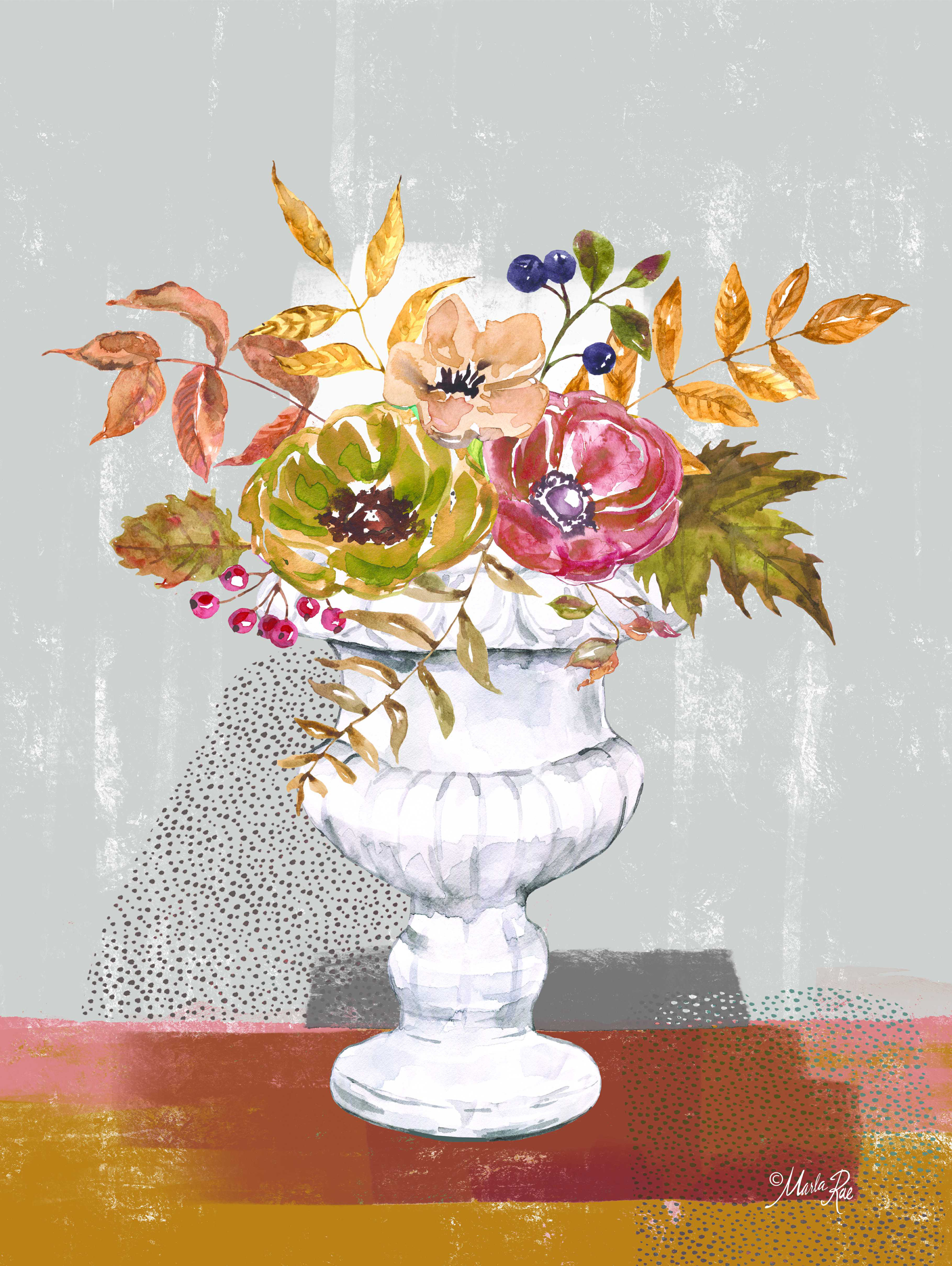 Winston Porter Fall Floral II by Marla Rae - Wrapped Canvas Print | Wayfair