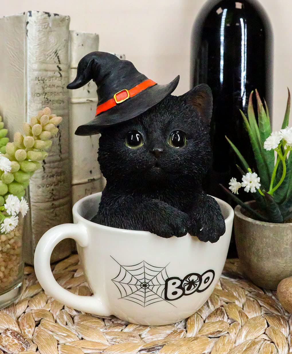 The Holiday Aisle® Ebros Lifelike Witching Hour Halloween Black Cat ...