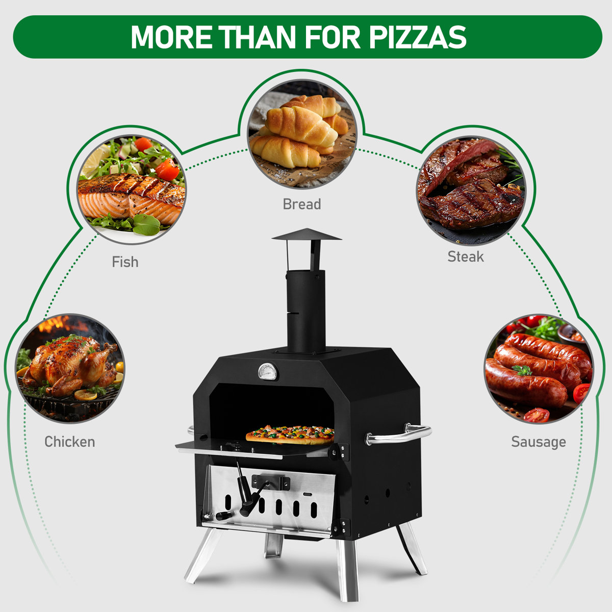 Winado 2-layer Outdoor Pizza Ovens With Stone | Wayfair