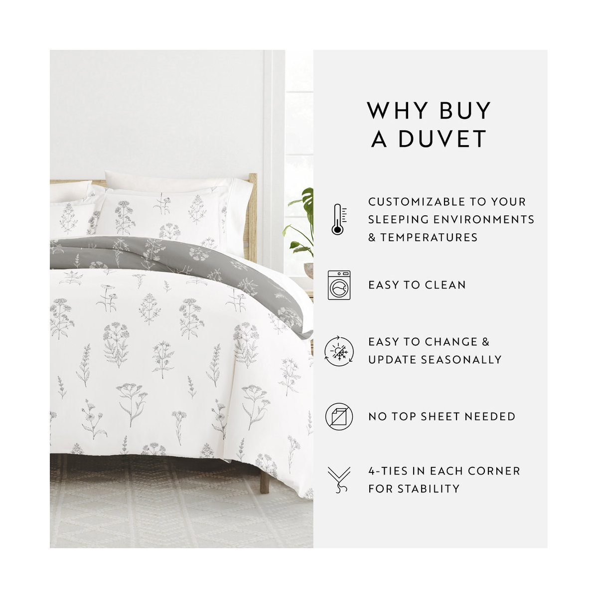 Linens & Hutch Duvet Cover Set Patterned Microfiber Ultra Soft Bedding ...