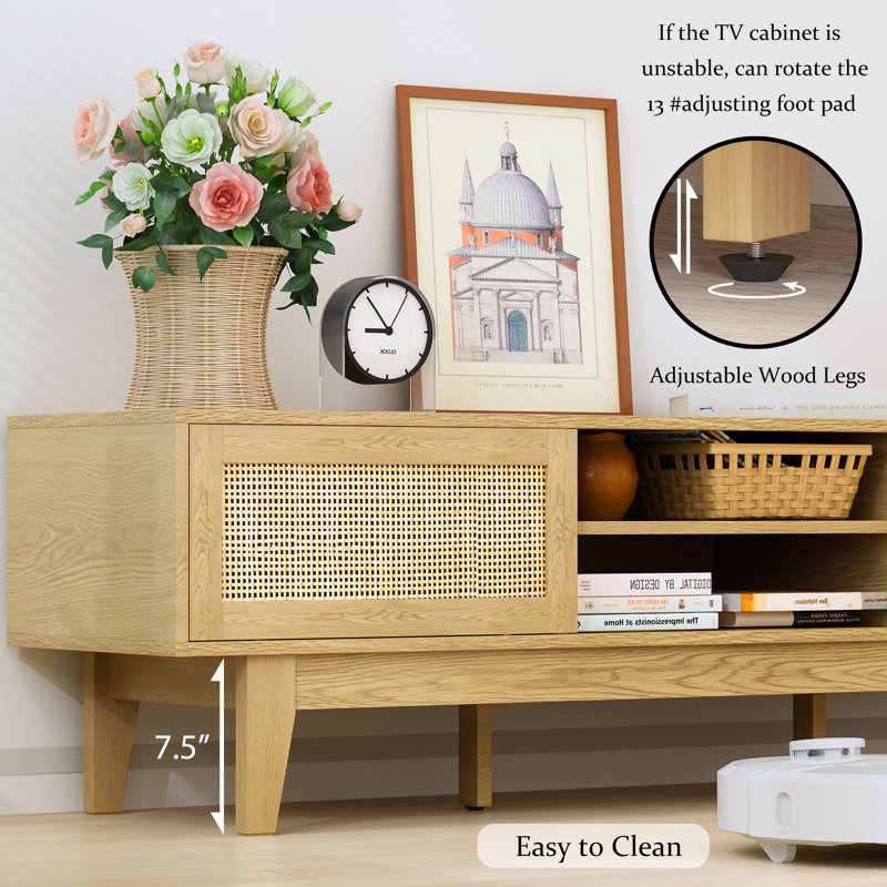Bay Isle Home™ Rattan TV Stand | Wayfair