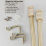 Alcott Hill® Nicastro Beige Iron Adjustable 1'' Dia Single Curtain Rod ...