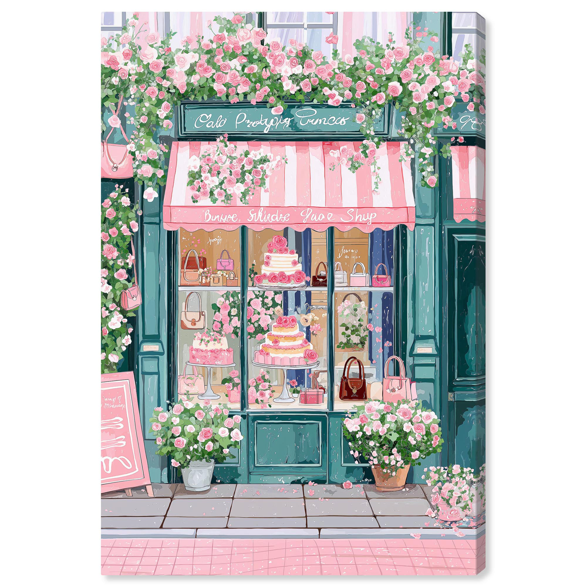 Art Remedy Whimsical Storefront Canvas Fashion Art Print by Art Remedy ...