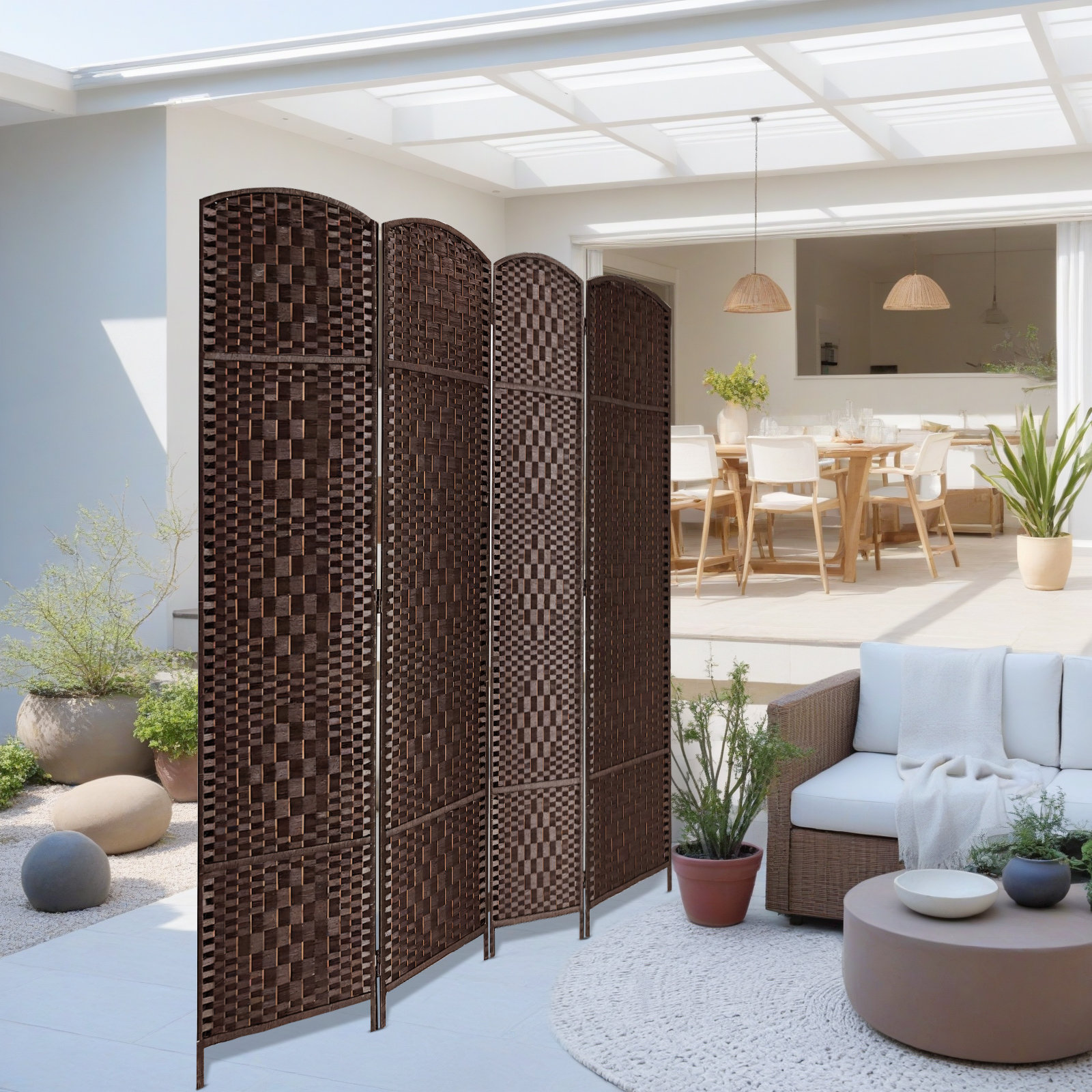 6 Panel Room Divider Screen Room Divider 6 Panel 6 Ft Tall, Foldable