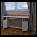 Wrought Studio™ Computer Desk with 4 Drawers and Monitor Shelf, Gaming ...