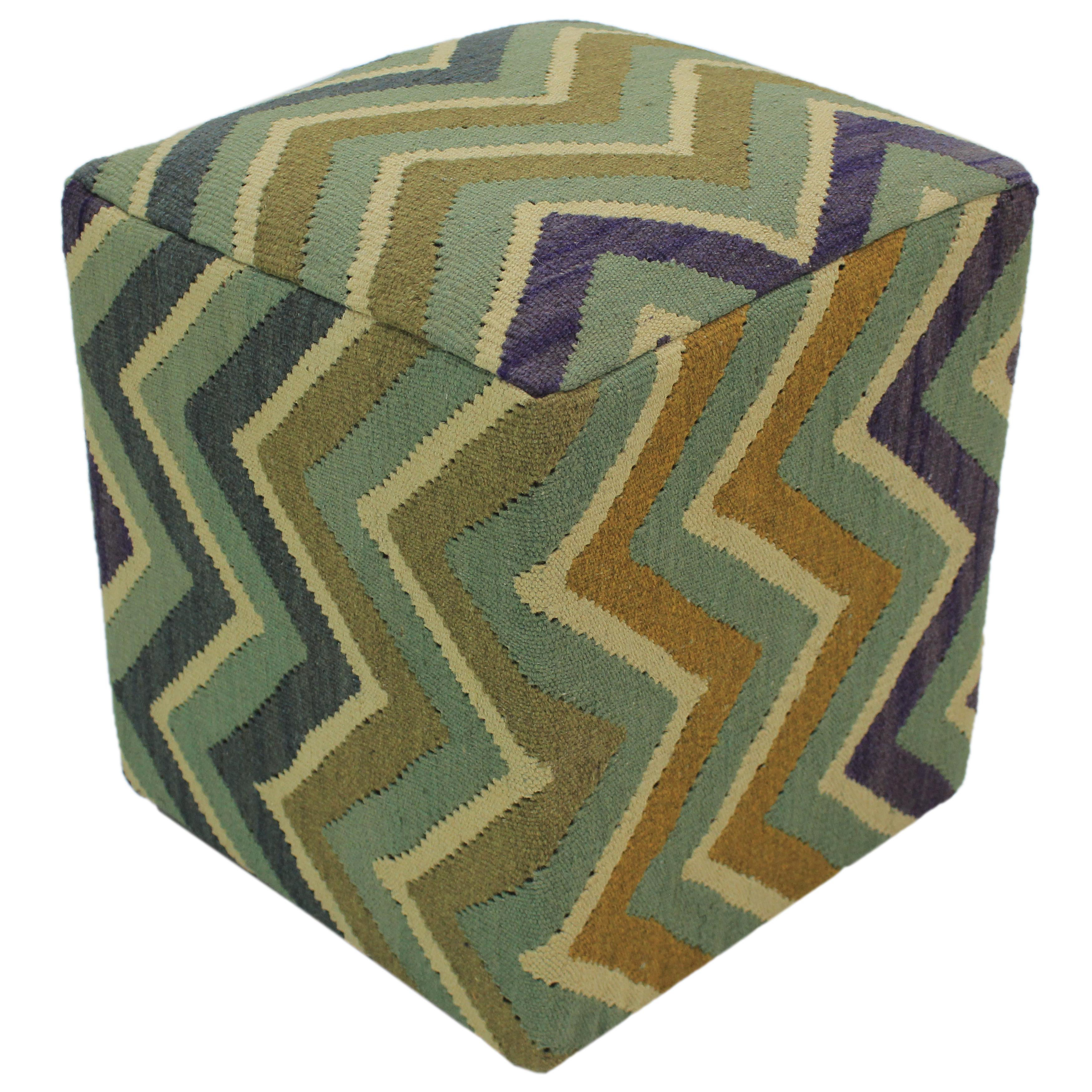 Foundry Select Jordanmichael 15" Wide Tufted Square Geometric Cube ...