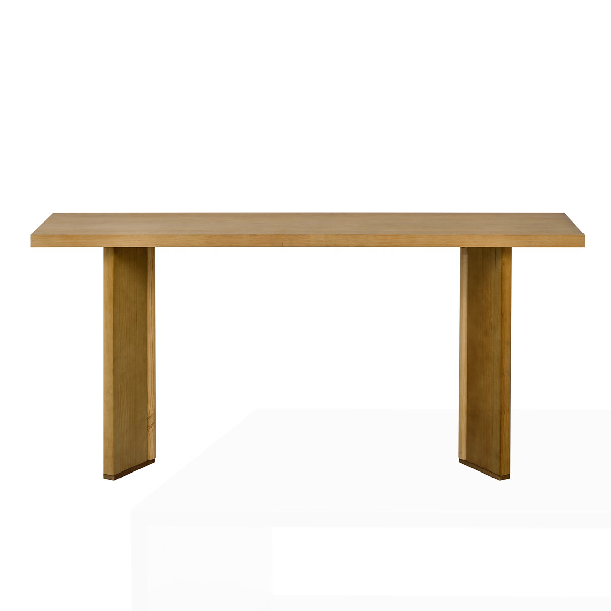George Oliver Stylish Console Table with Pine Veneer and Geometric Legs ...