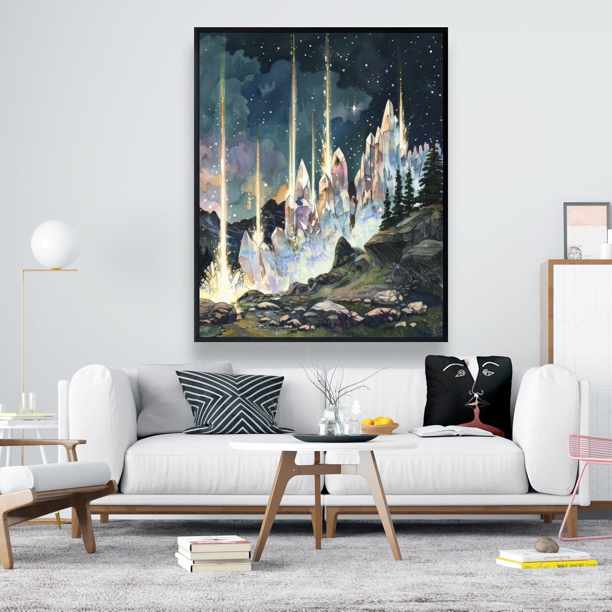 Concius Sales Magical beams - 48"x60" Framed canvas | Wayfair