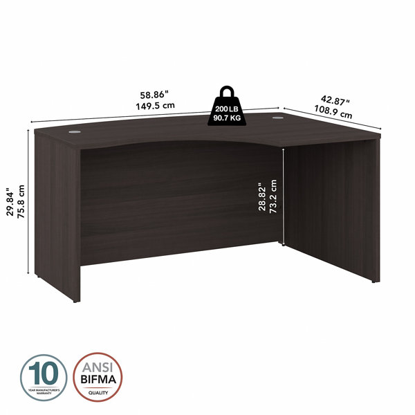 Bush Business Furniture Studio C 59'' Right Handed Desk | Wayfair
