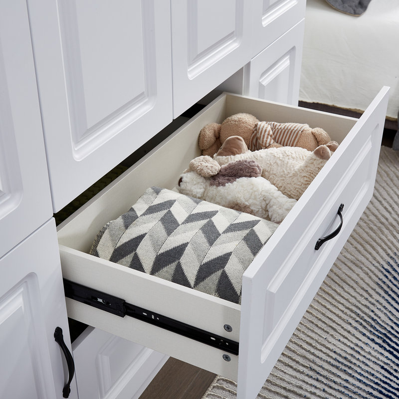 Latitude Run® Vianna White Modern Armoire with Soft-Close Doors — MDF ...