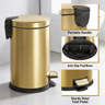 Koomade 2-Piece 5L Stainless Steel Oval Trash Can Set – Sleek Dual Bin ...