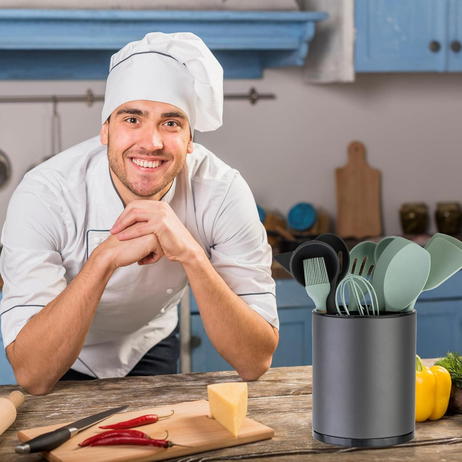 Hokku Designs Extra Large 360° Rotating Kitchen Utensil Holder ...