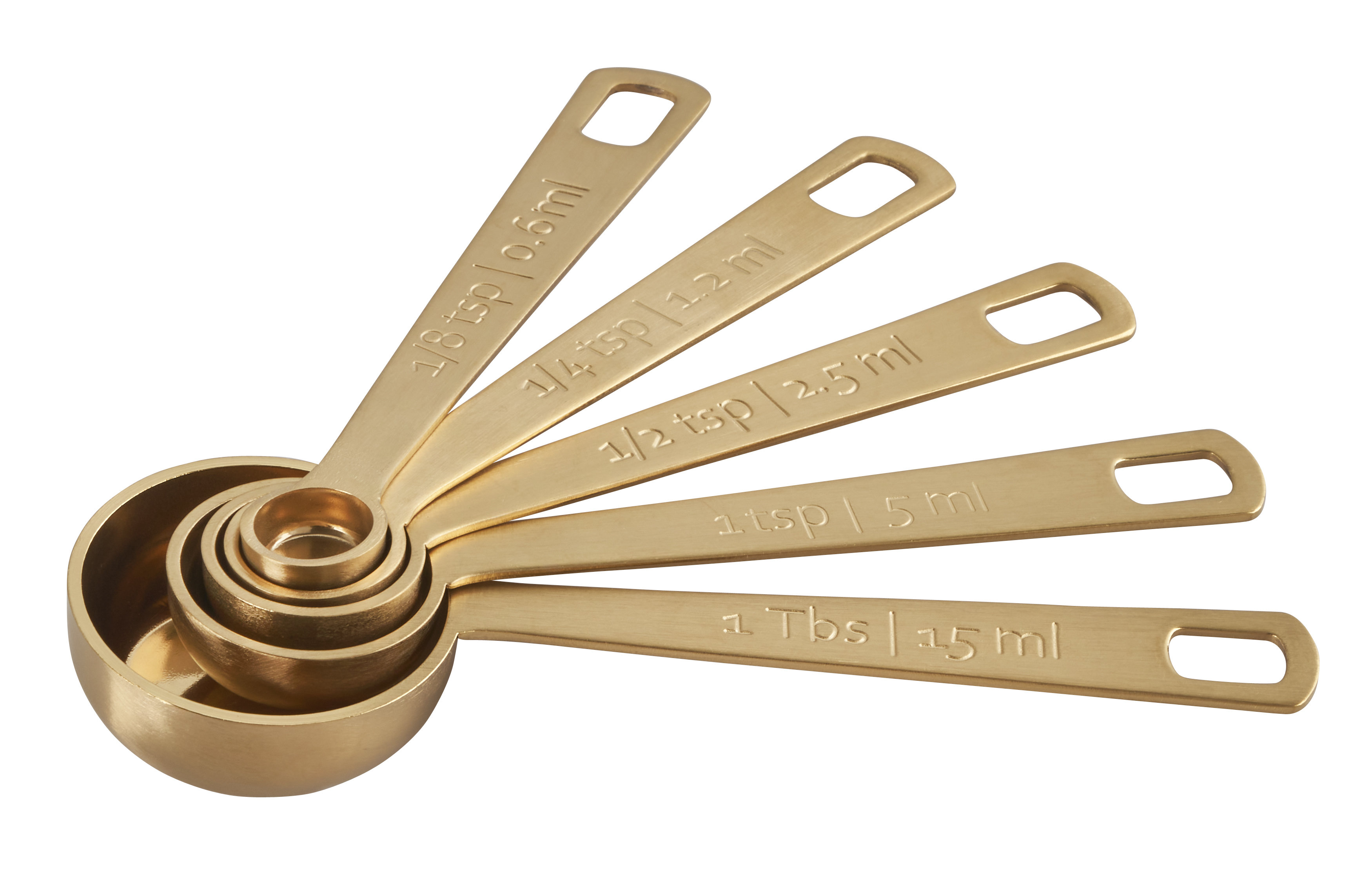 Le Creuset Gold Measuring Spoons - Set of 5 | Wayfair