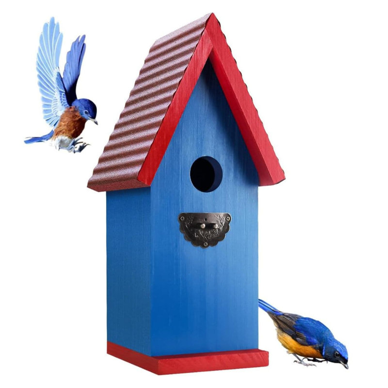 August Grove® Large Tall Cedar Birdhouse | Wayfair