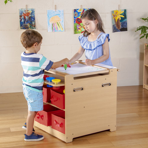 Guidecraft Kids Desk to Easel Art Cart & Reviews | Wayfair