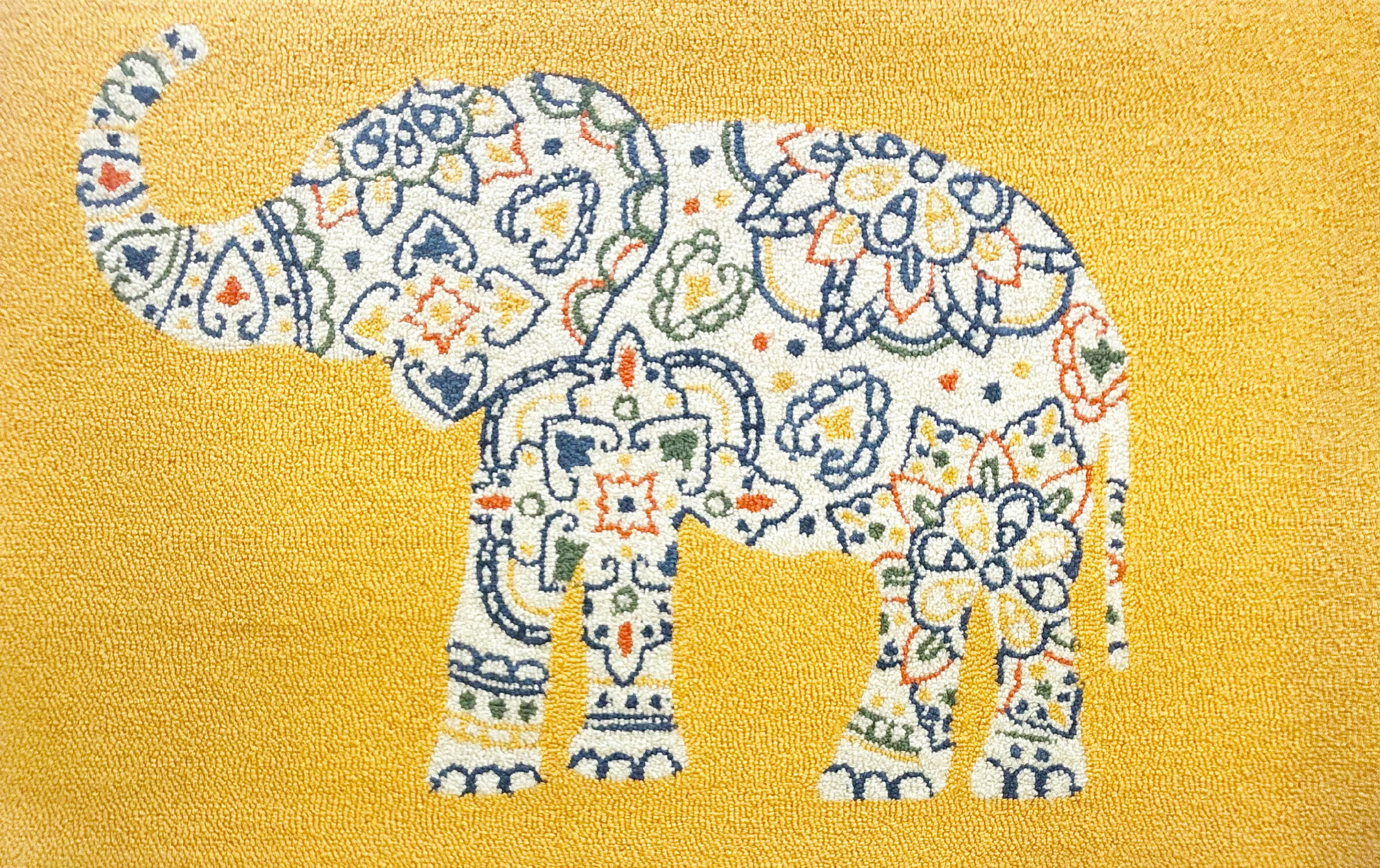 Bungalow Rose Elephant Mustard_26402 | Wayfair