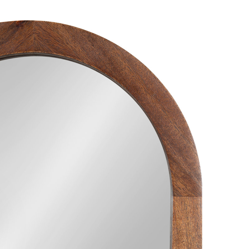 Birch Lane™ Meliora Wood Framed Capsule Mirror with Shelf & Reviews ...