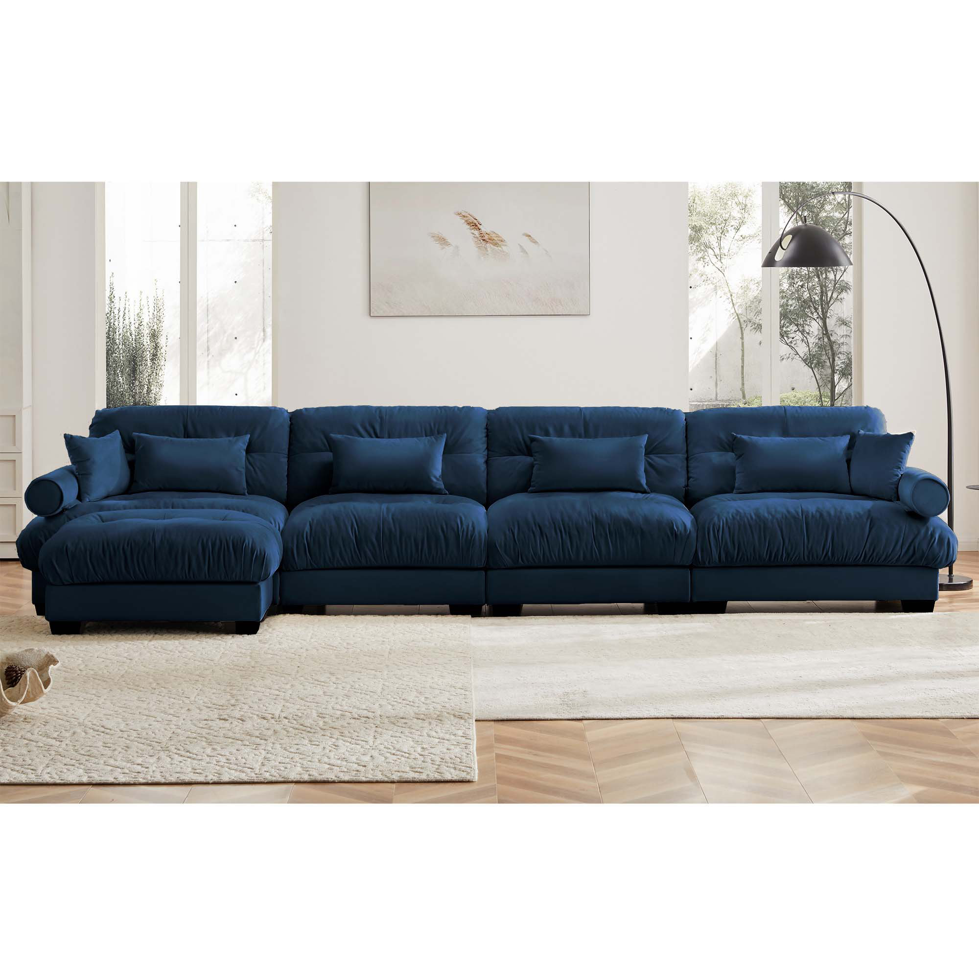 Elegance Plexi Home Versatile Convertible Modular Sofa for Living Room ...
