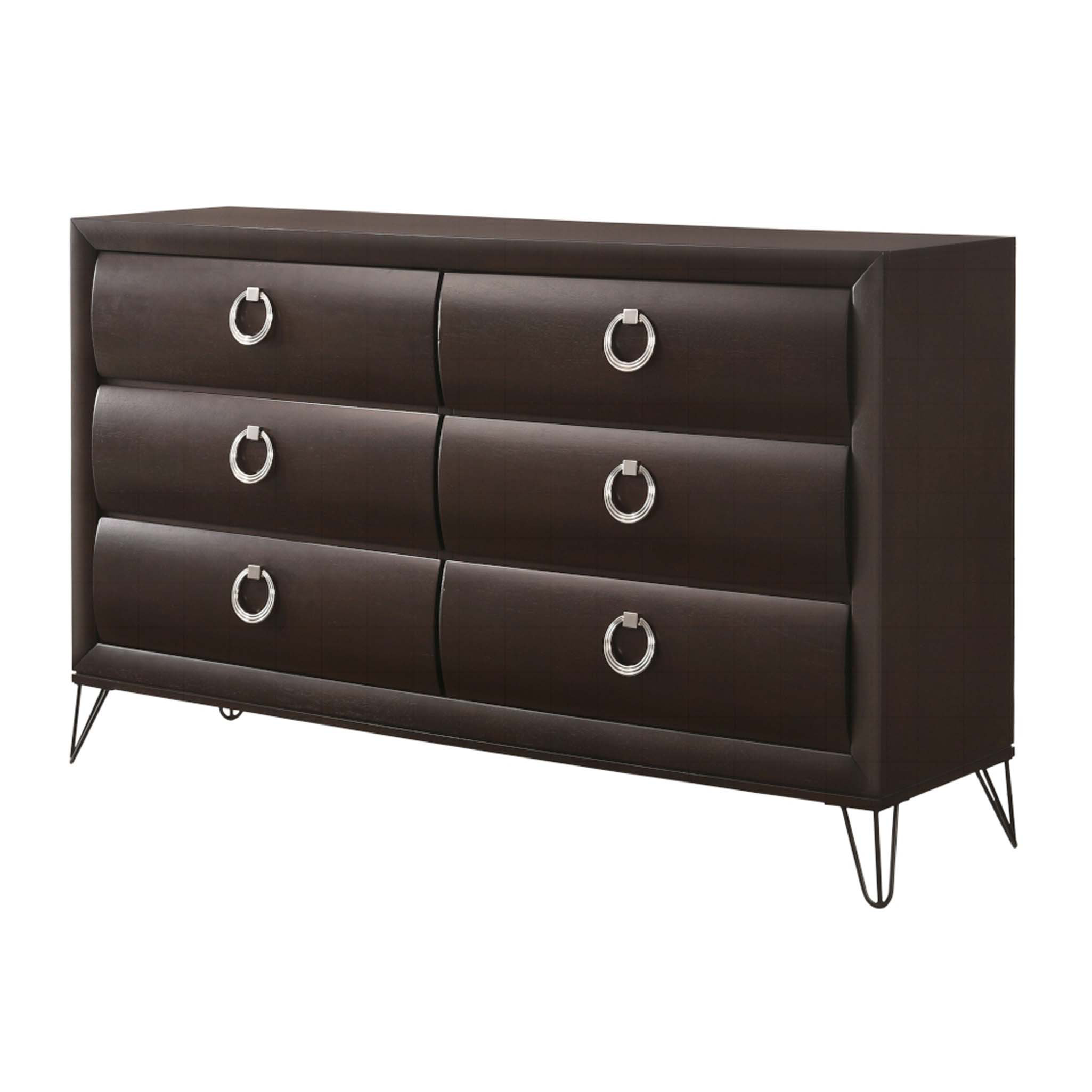 Lark Manor Tablita Dark Merlot Finish Dresser with Spacious Drawers and ...