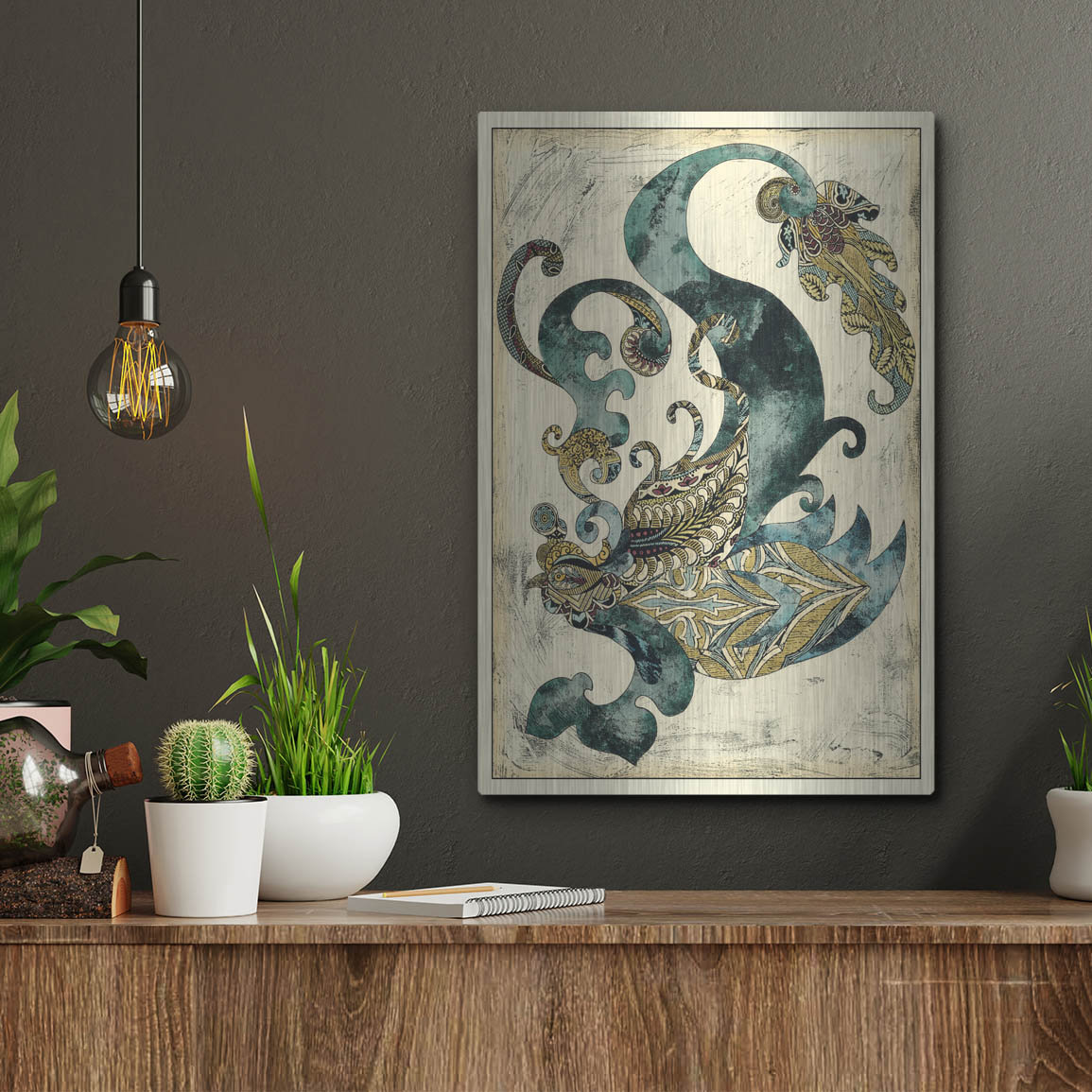 Bungalow Rose 'Royal Phoenix' by Chariklia Zarris Metal Wall Art, 12" x ...