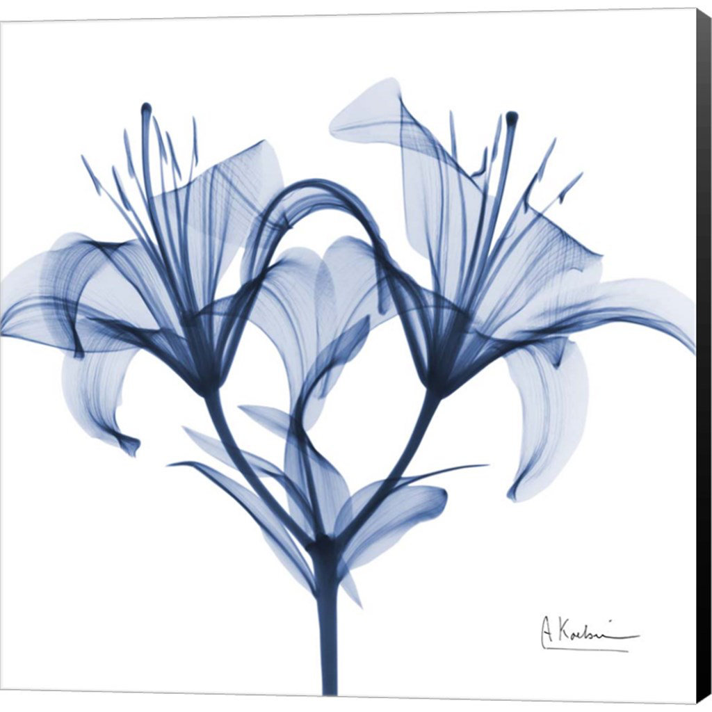Winston Porter Indigo Lily by Albert Koetsier - Wrapped Canvas Painting ...
