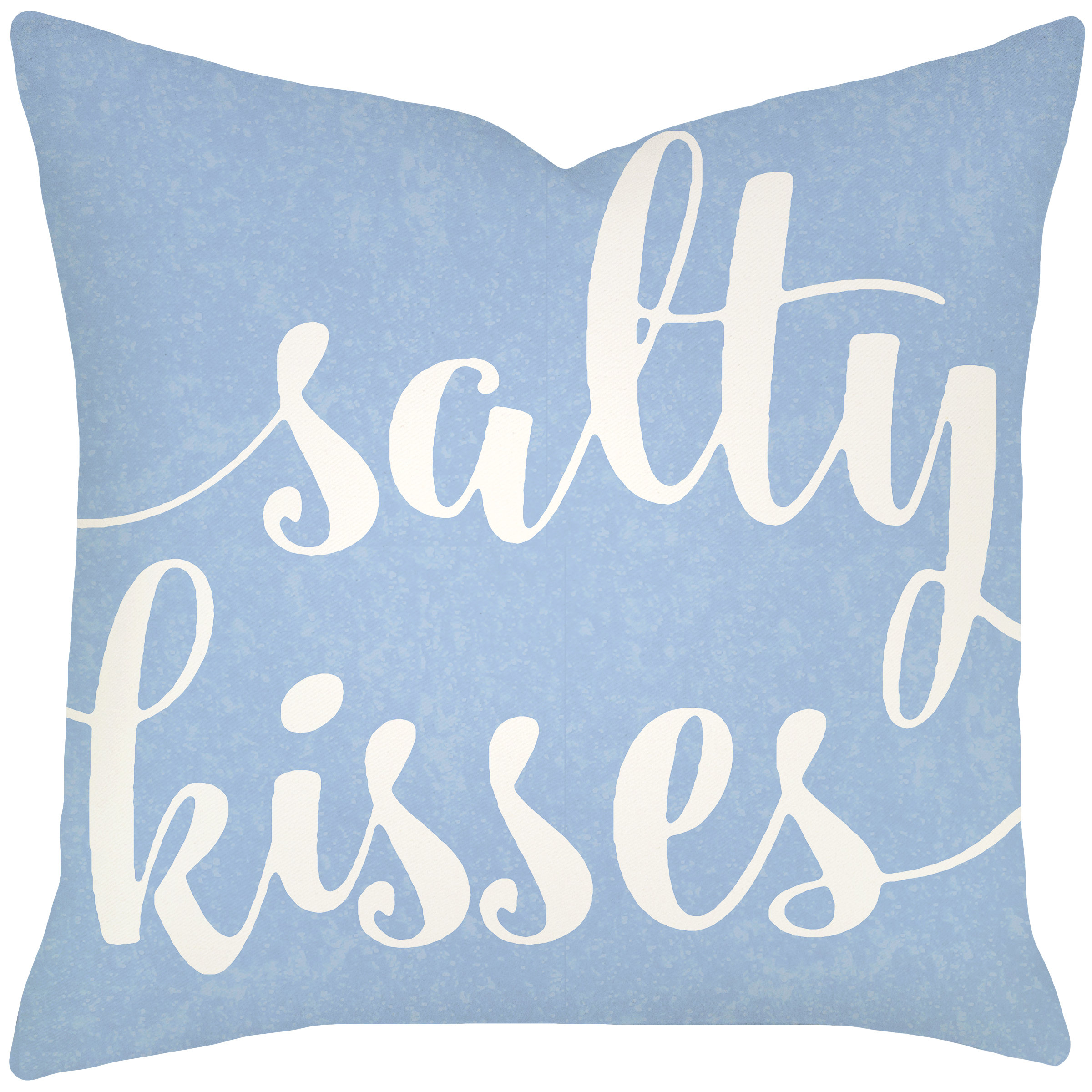 TheWatsonShop Salty Kisses Typography Cotton Throw Pillow & Reviews ...