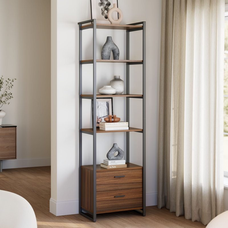 Trent Austin Design® Saxton 85.25" H x 23.63" W Steel Standard Bookcase ...