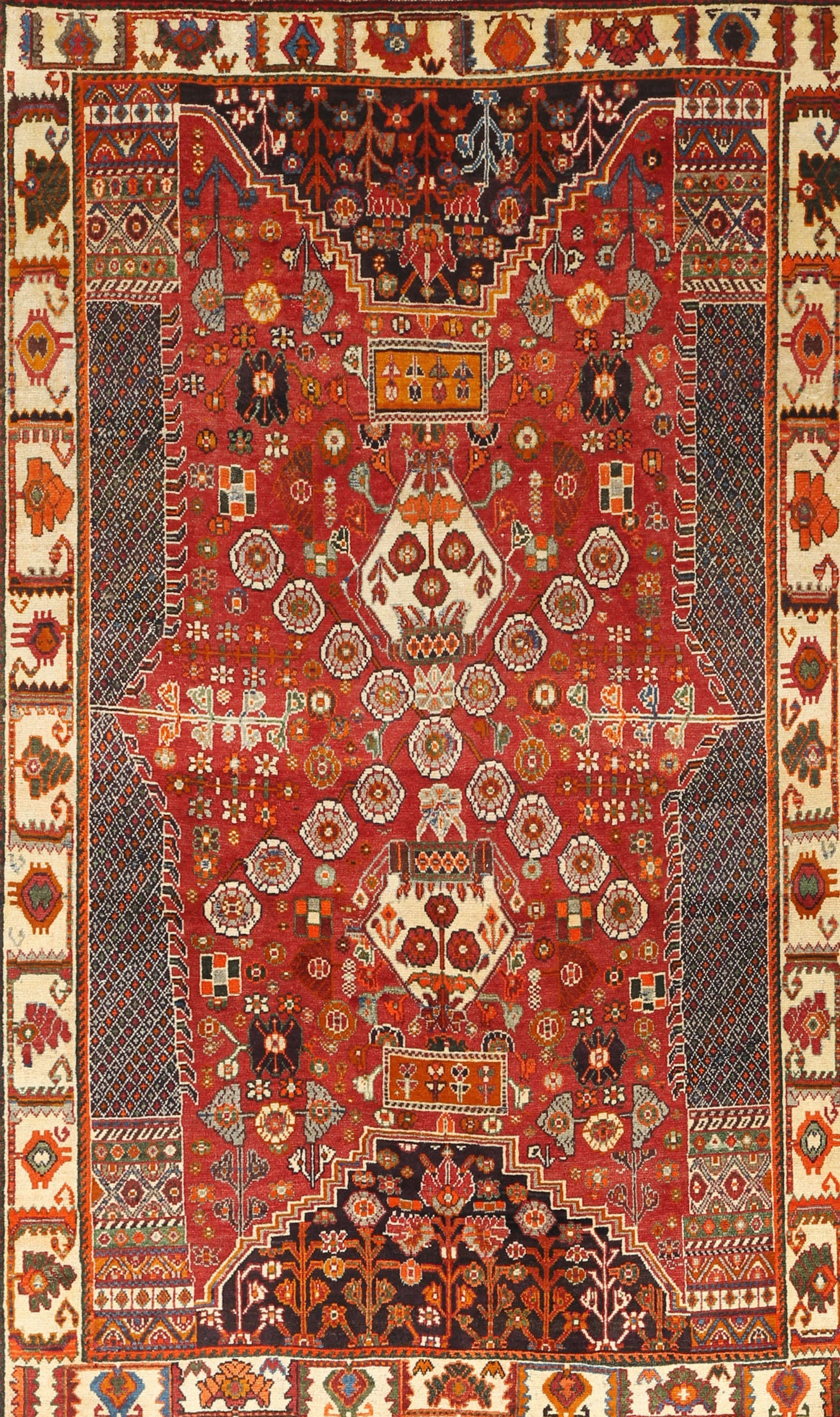Bungalow Rose Traditional Red/Gray Area Rug | Wayfair