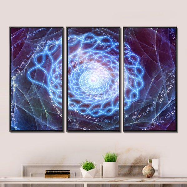 Wrought Studio " Spiral Helix Fractal Infinity II " 3 - Pieces | Wayfair