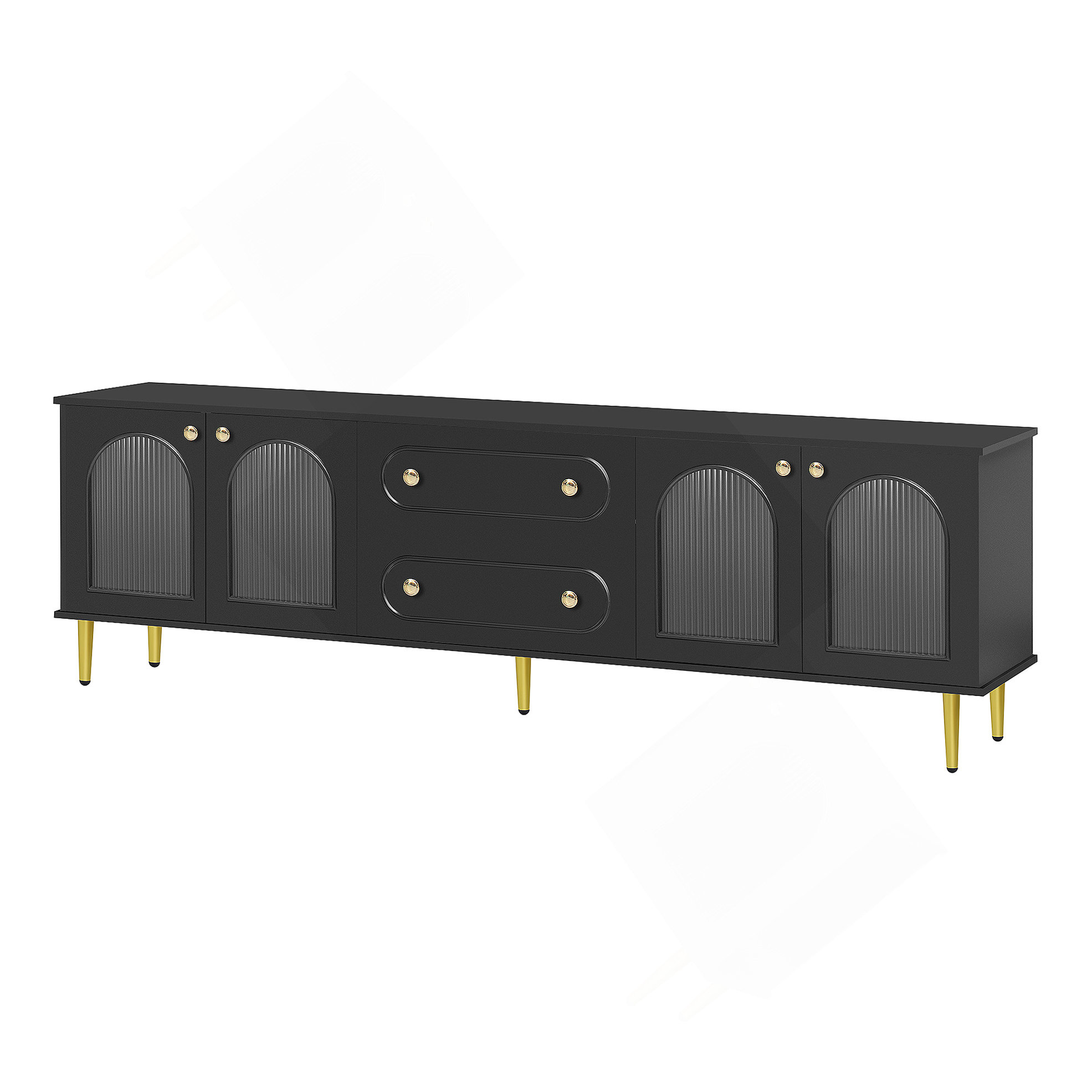 George Oliver 78.7'' Modern TV Stand, TV Cabinet with Five Metal Legs ...