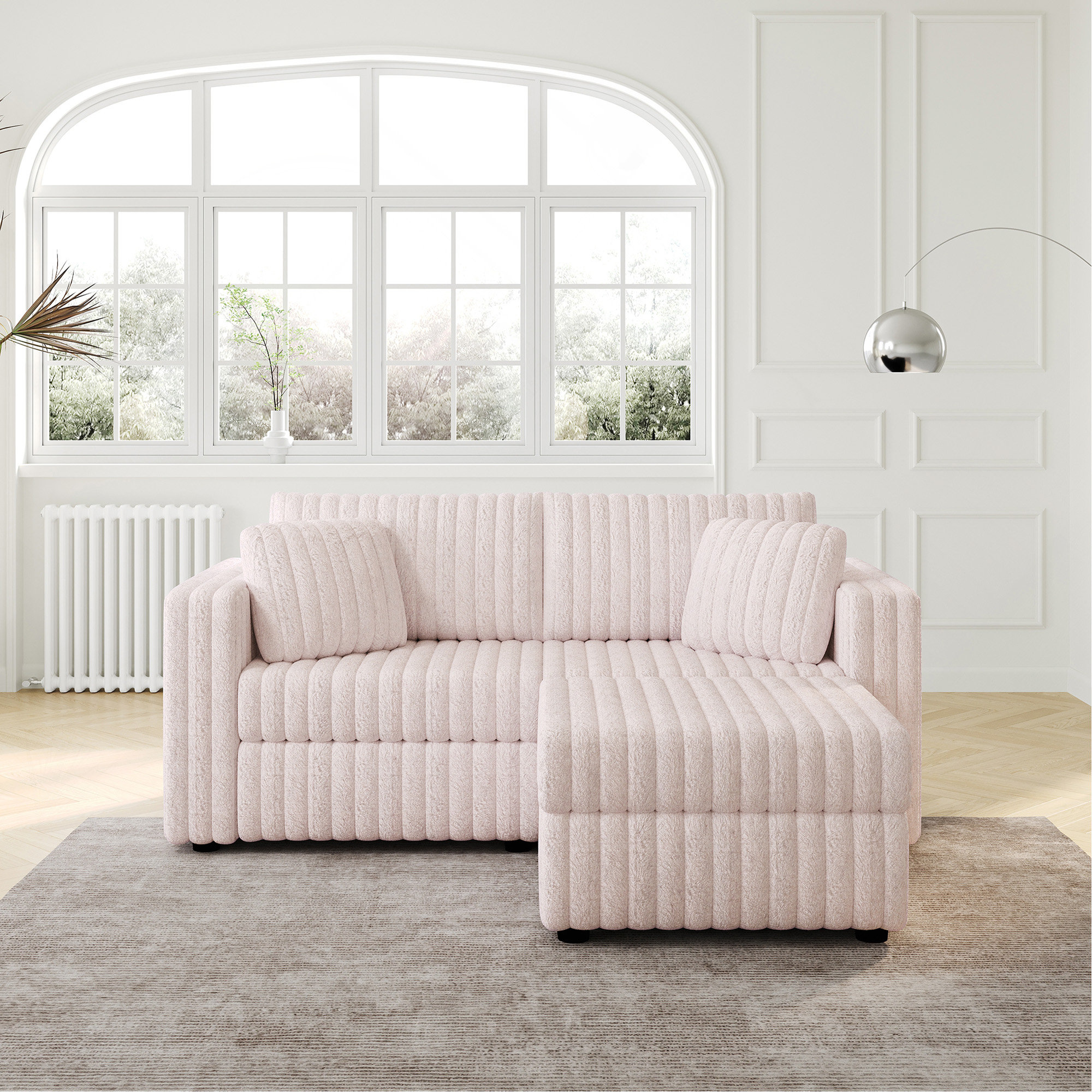 light pink sofa bed