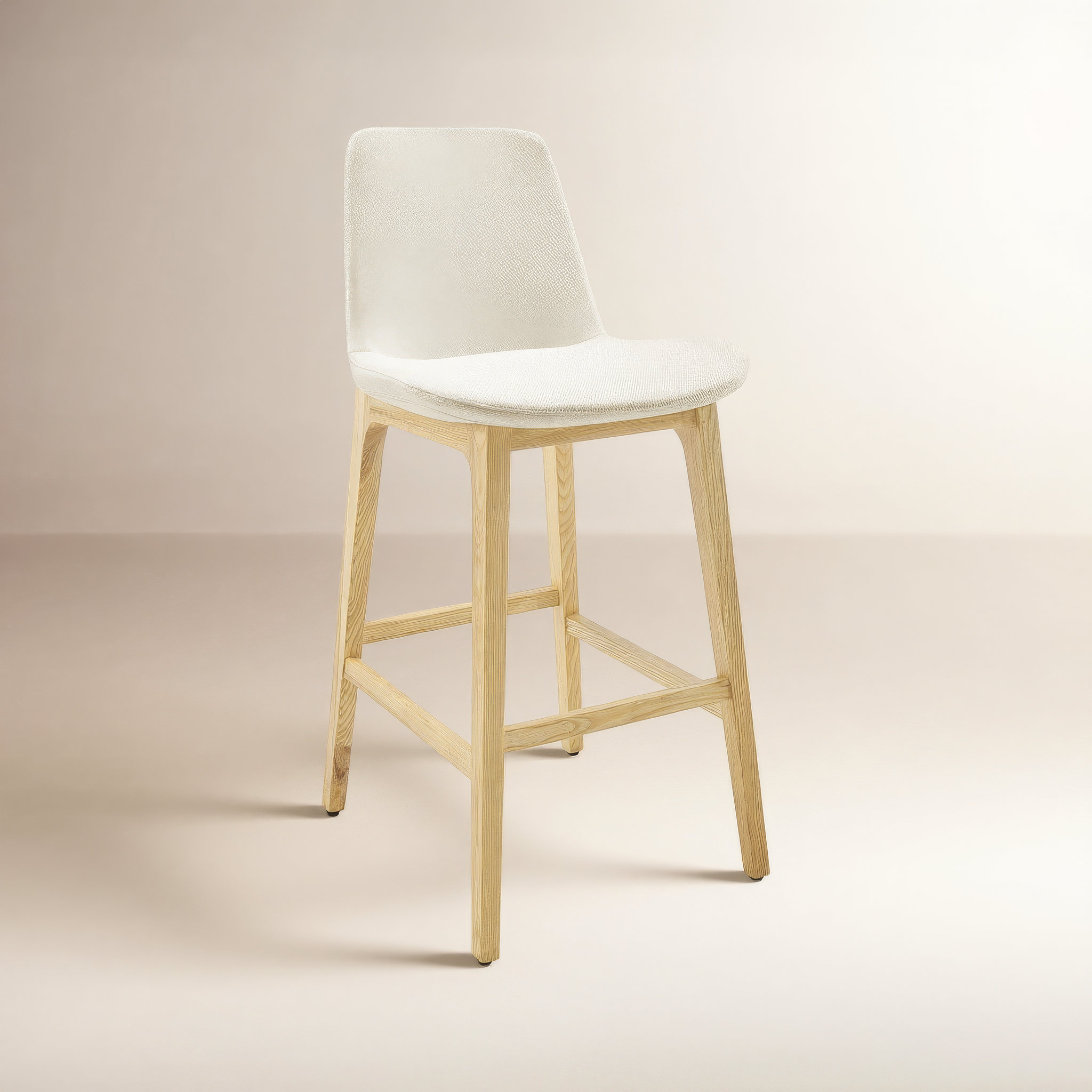 AllModern Amar Bar Stool In Fabric And Natural Ash Base - Set Of 1 ...