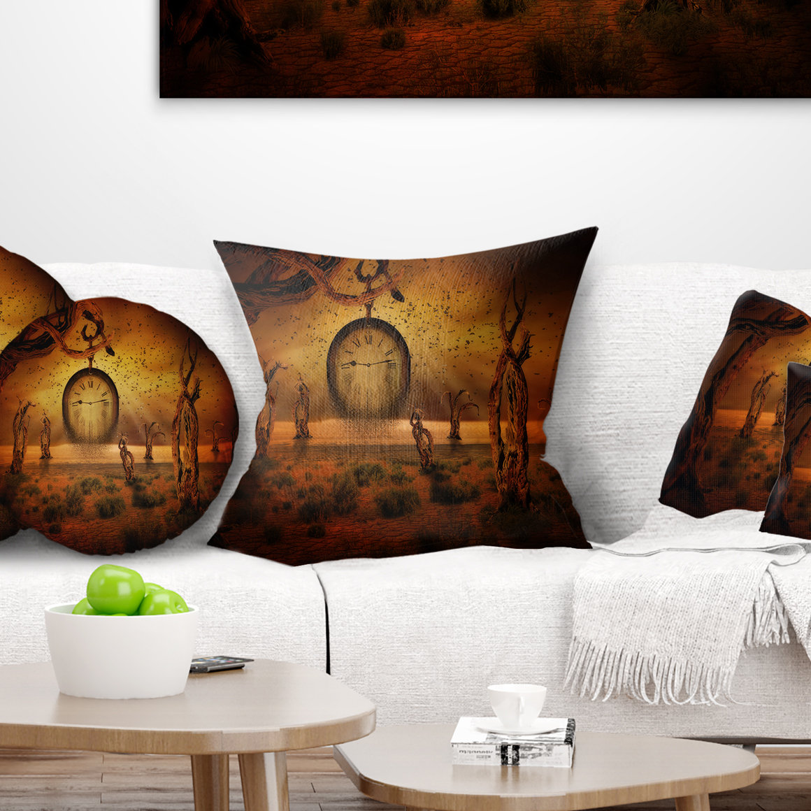 Design Art End of Time - Abstract Printed Pillow - Wayfair Canada