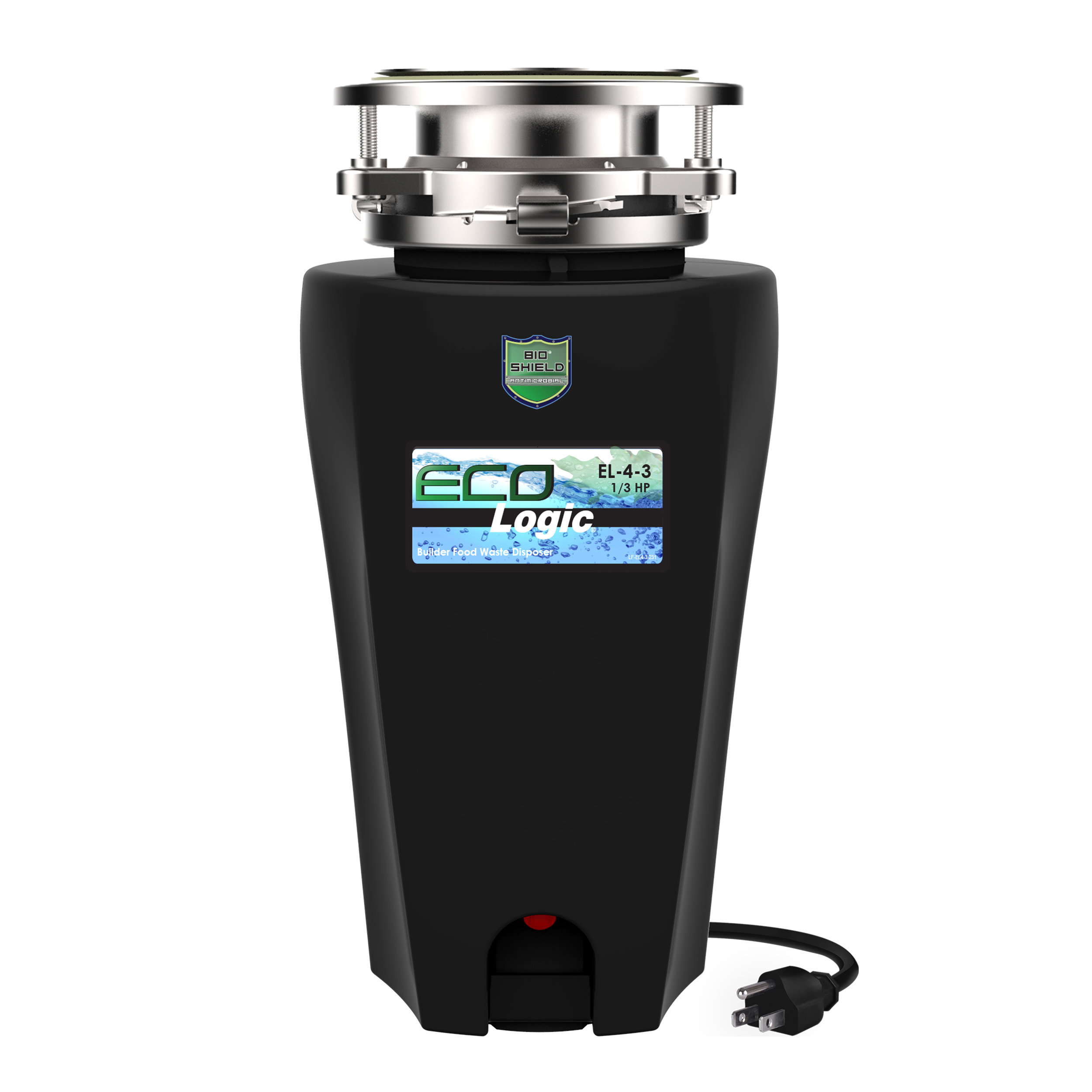 Eco Logic 1/3 HP Continuous Feed Garbage Disposal with Power Cord ...