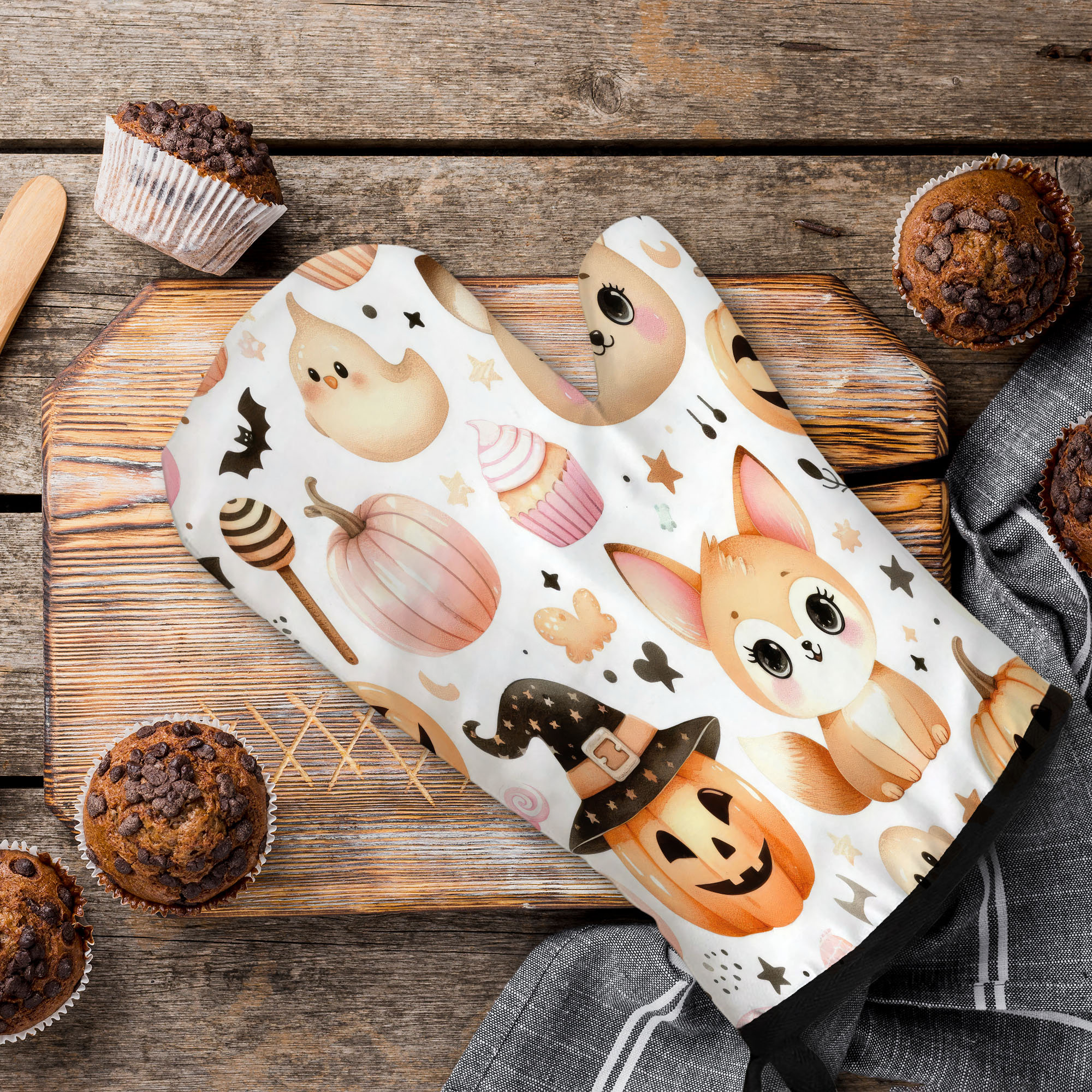 MentionedYou Pinky Ghosts Oven Mitt Cotton Twill | Wayfair